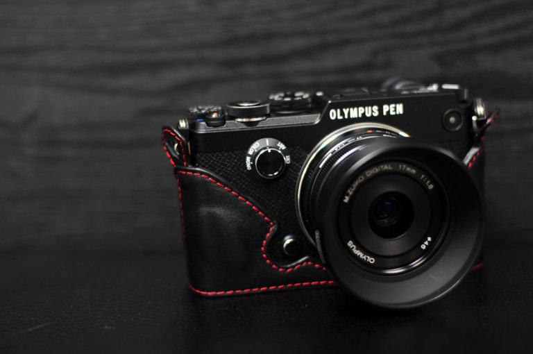 Shop Olympus Pen-F Half Case | Olympus Pen-F Leather Case