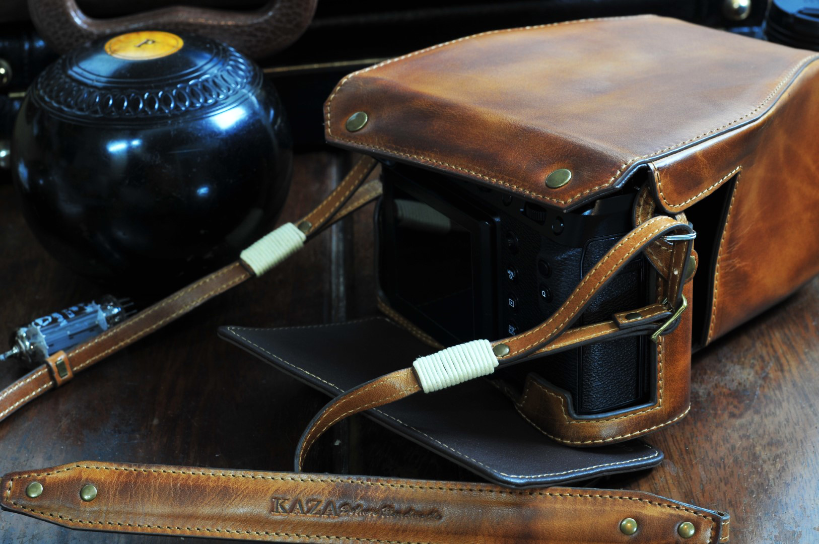 Fujifilm GFX50R Leather half Case | best protection for GFX50R